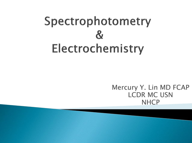 Intro to spectrophotometry and electronchemistry | PPT