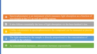 Spectrophotometry | PPTX