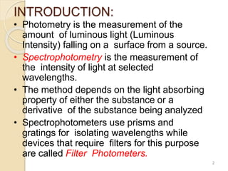 Spectrophotometry | PPTX