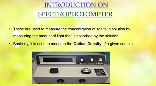 Spectrophotometry | PPTX