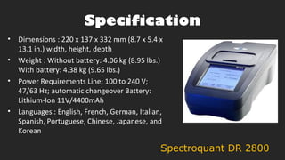 Spectrophotometer DR 2800 hach | PPT