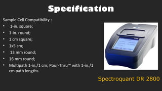 Spectrophotometer DR 2800 hach | PPT