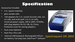 Spectrophotometer DR 2800 hach | PPT