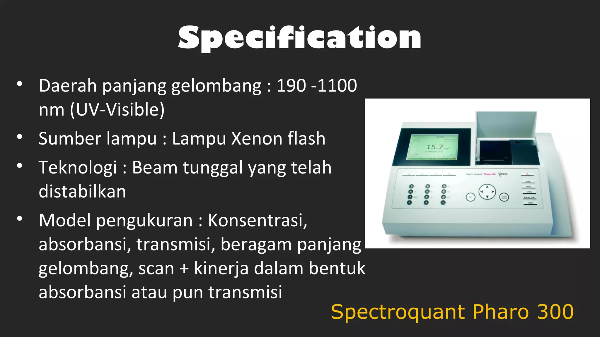 Spectroquant Merck Pharo 300 | PPT
