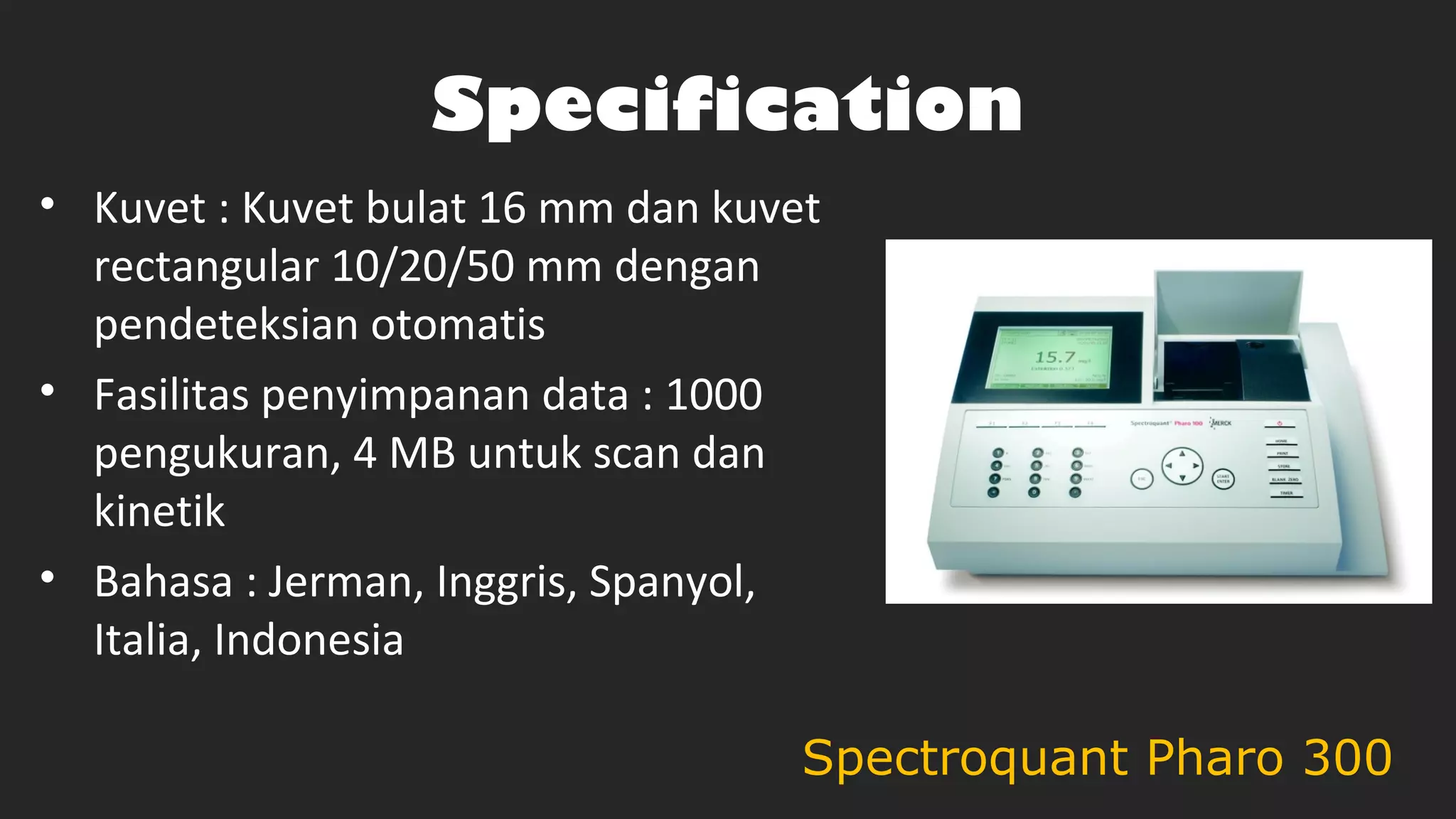 Spectroquant Merck Pharo 300 | PPT