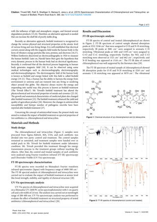 Spectroscopic Characterization of Chloramphenicol and Tetracycline: An Impact of Biofield ...