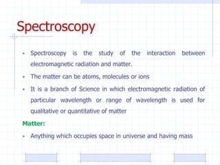 Spectroscopy Introduction | PPT