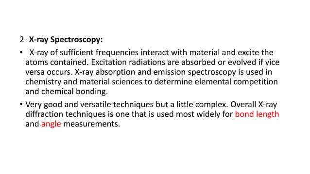 Spectroscopy techniques, it's principle, types and applications | PPTX