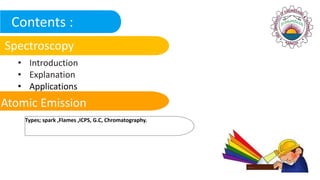 Spectroscopy, Emission Spectroscopy. | PPTX