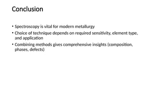 Spectroscopy scopy, different types, applications. | PPT