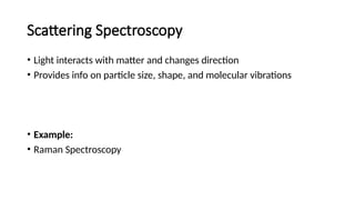 Spectroscopy scopy, different types, applications. | PPT