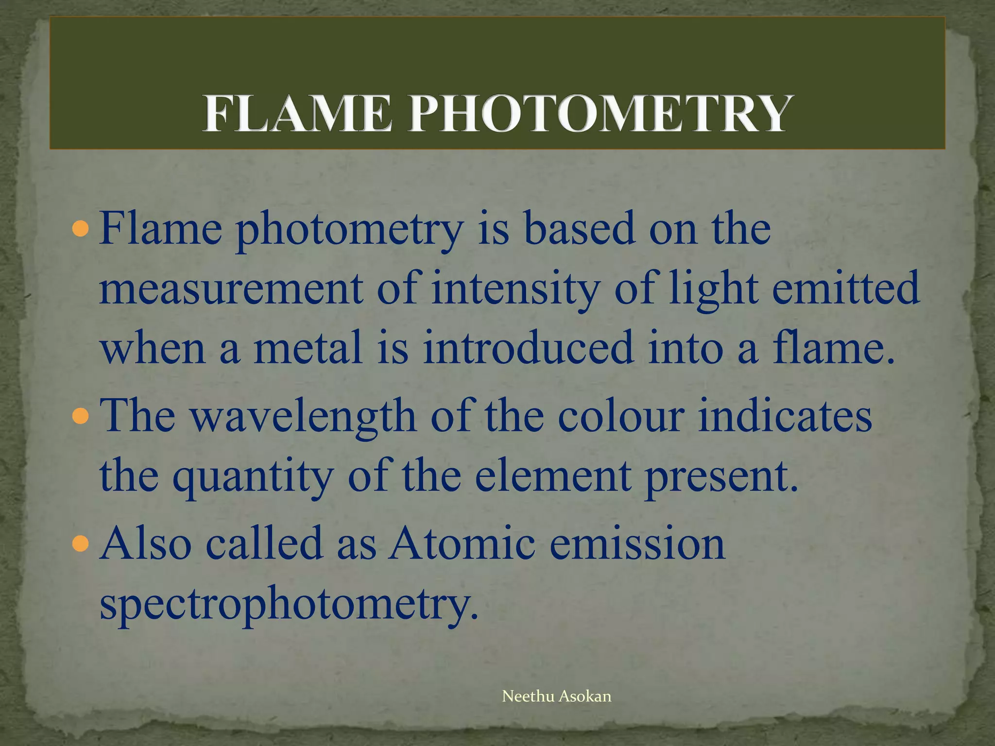 Spectroscopy principles and applications | PPTX