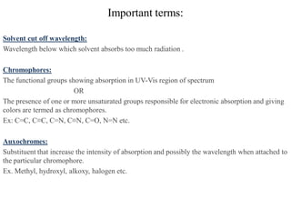 Spectroscopy of uv visible | PDF | Chemistry | Science