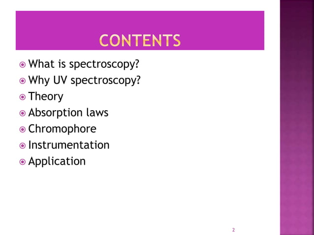 Spectroscopy uv visble intro | PPT
