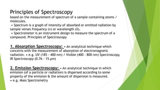 Spectroscpoic techniques | PPTX | Physics | Science