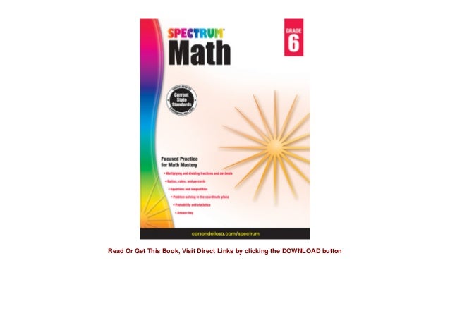 Original Books Spectrum Math Workbook, Grade 6