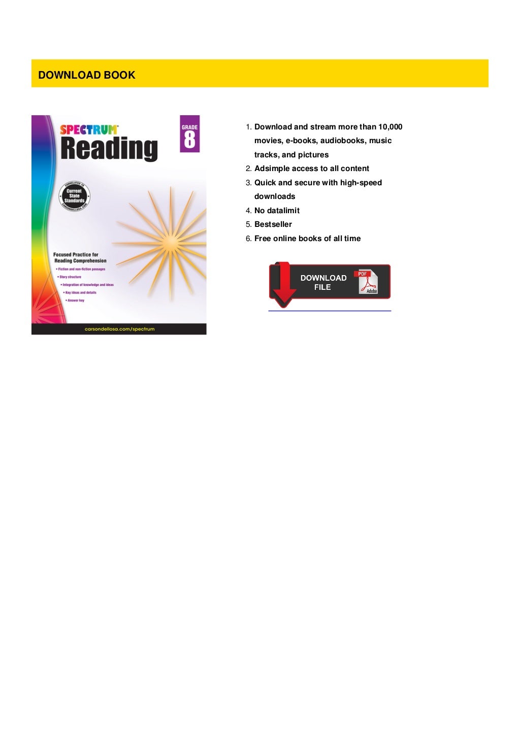 PDF Spectrum Reading Workbook Grade 8 FUll pdf-spectrum-reading-workbook-grade-8-full