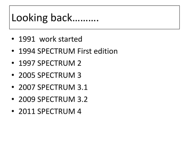 SPECTRUM Roadmap by Alex Dawson | PPTX