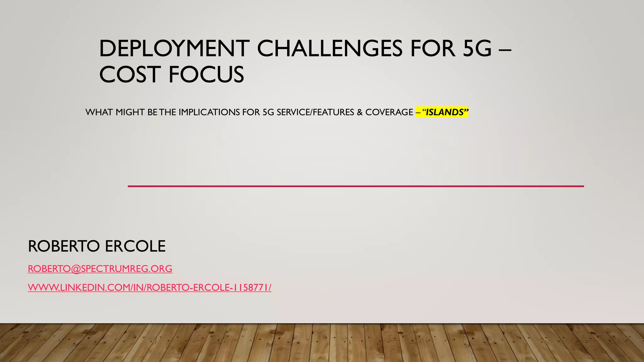 Spectrum 5g deployment cost challanges | PPT