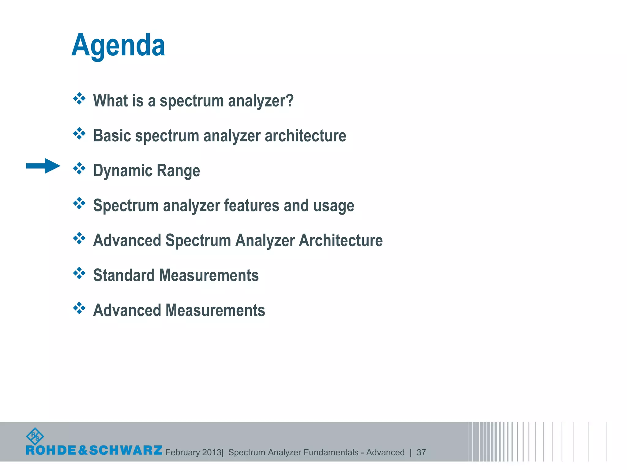 Spectrum Analyzer Fundamentals/Advanced Spectrum Analysis | PPT