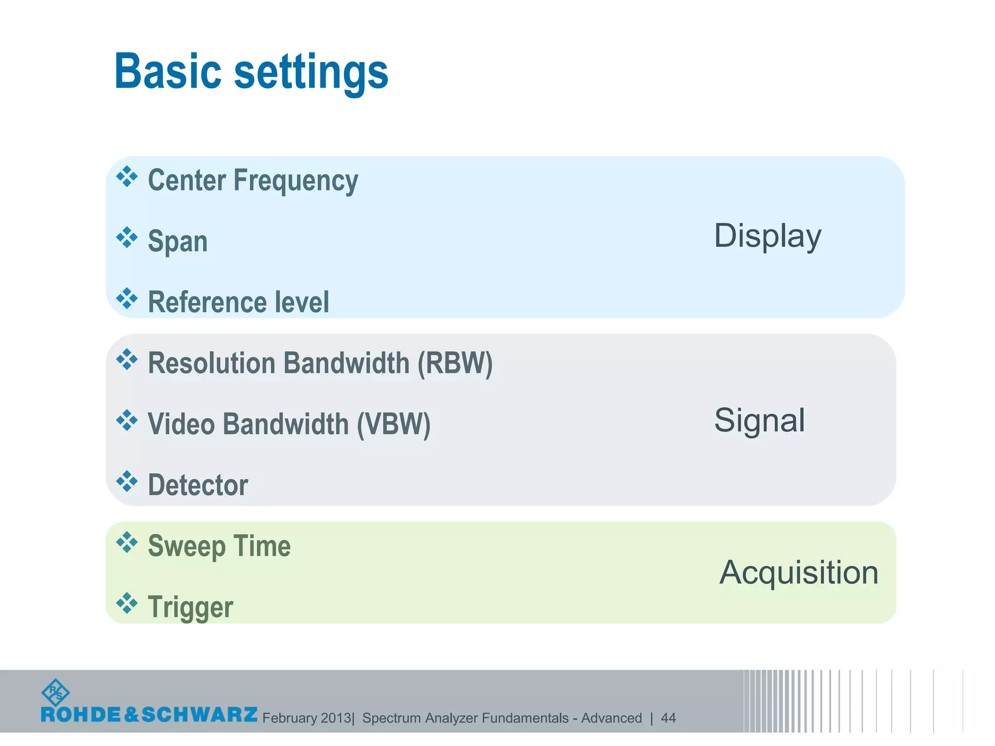 Spectrum Analyzer Fundamentals/Advanced Spectrum Analysis | PPT