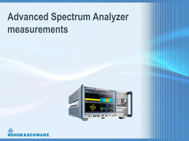 Spectrum Analyzer Fundamentals/Advanced Spectrum Analysis | PPT