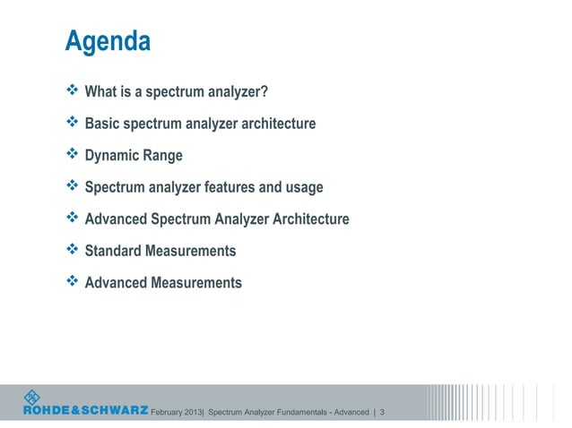 Spectrum Analyzer Fundamentals/Advanced Spectrum Analysis | PPT