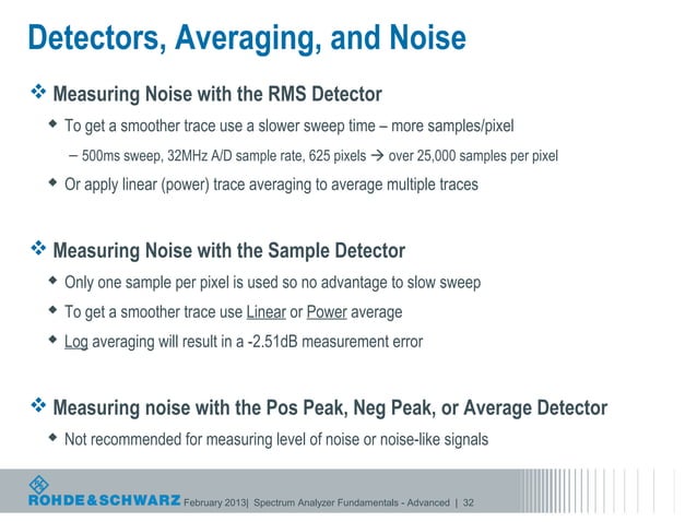 Spectrum Analyzer Fundamentals/Advanced Spectrum Analysis | PPT