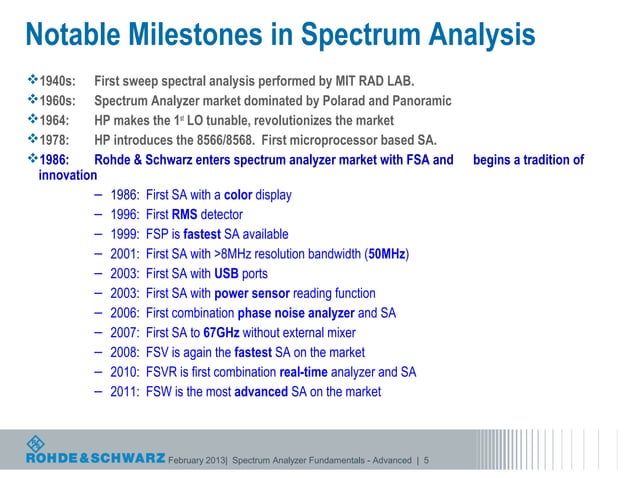 Spectrum Analyzer Fundamentals/Advanced Spectrum Analysis | PPT