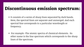 Spectrum and the types of spectrum by Jayam chemistry learners | PDF