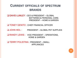 Spectrum brands: The Sales Force Dilemma | PPTX