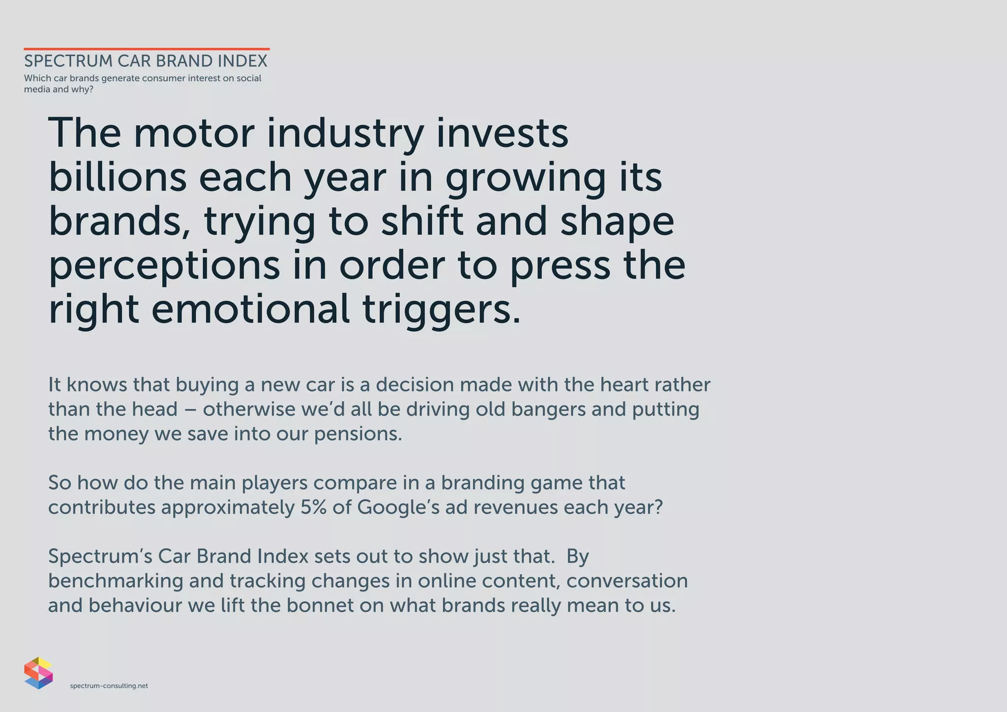 Spectrum car brand index~the consumer view of car brands | PPT
