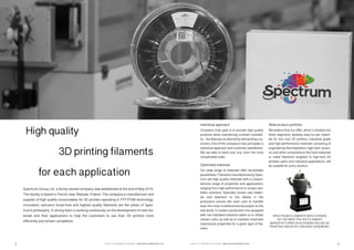 Electrónica: Catalogo de Spectrum de impresora 3D | PDF