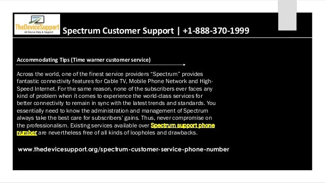Time Warner Cable Customer Service | 1(888)370-1999 Spectrum Support