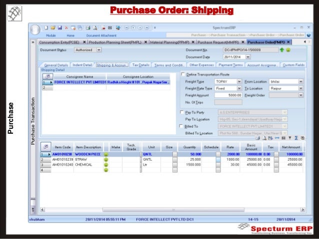 Spectrum erp productoverview