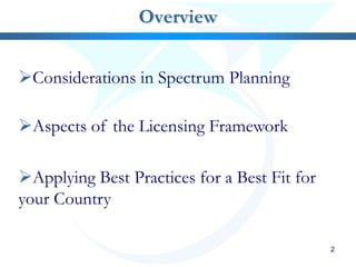 Spectrum Licences and Best Practice | PPT
