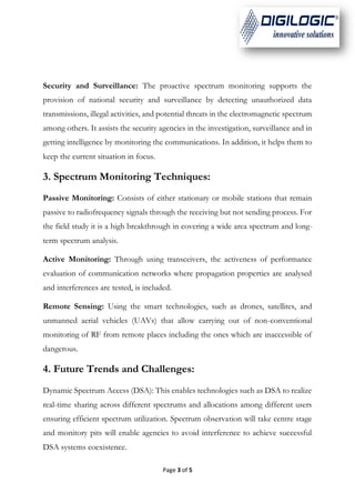 Spectrum Monitoring | Digilogic Systems. | PDF