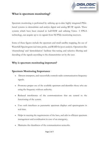 Spectrum Monitoring Receiver from Digilogic Systems | PDF