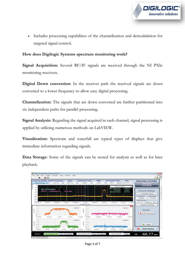 Spectrum Monitoring Receiver from Digilogic Systems | PDF
