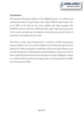 Spectrum Monitoring Receiver from Digilogic Systems | PDF