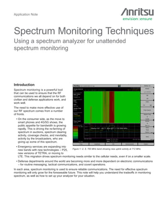 Spectrum monitoring techniques | PDF