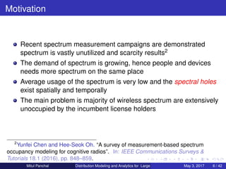 Distribution Modelling and Analytics of Large Spectrum Data: Spectrum ...