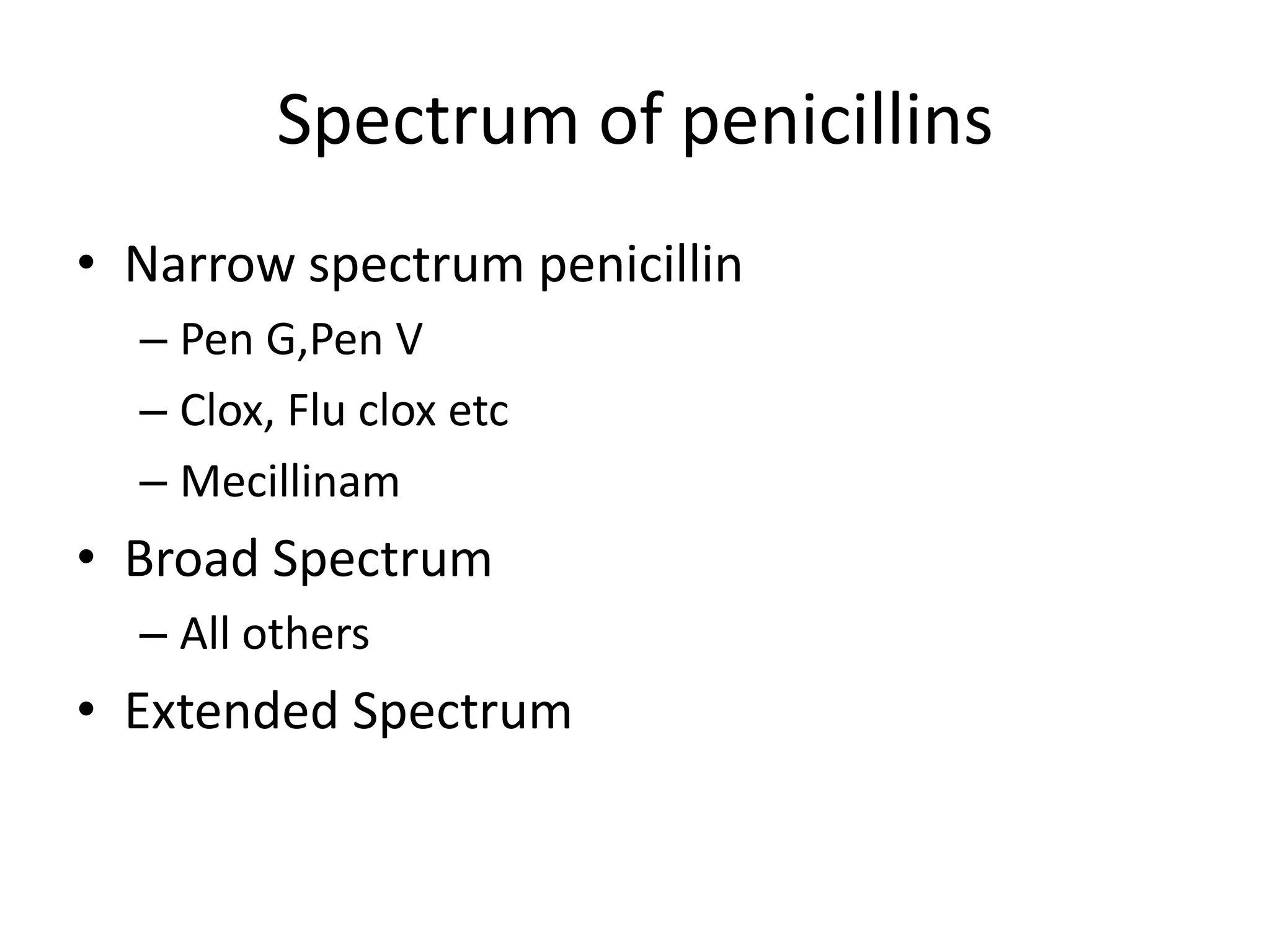 Spectrum of commonly used antibiotics | PPTX