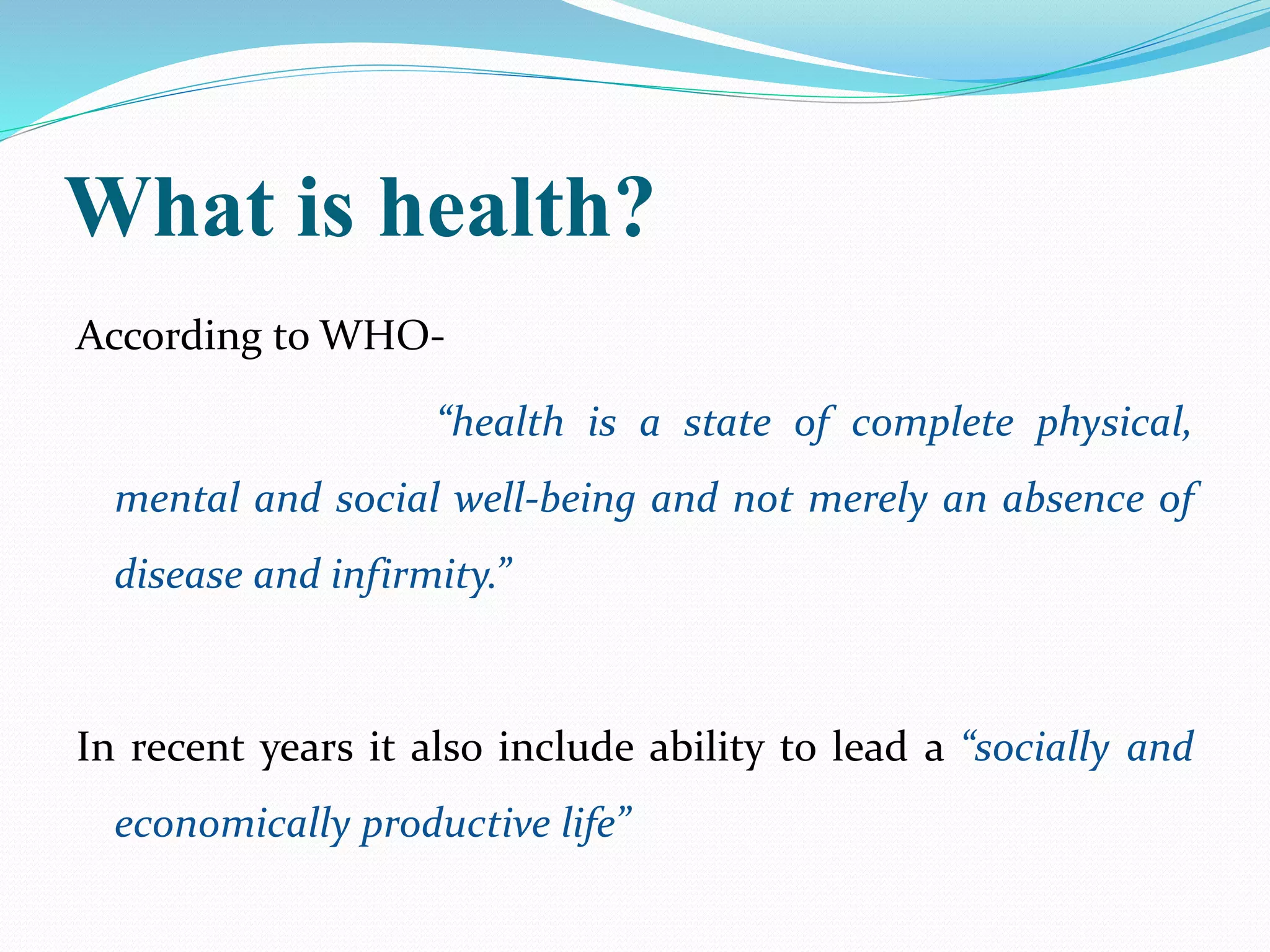 Spectrum of health | PPTX