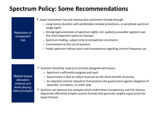 Spectrum policy recommendations to support digital growth | PPT