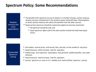 Spectrum policy recommendations to support digital growth | PPT