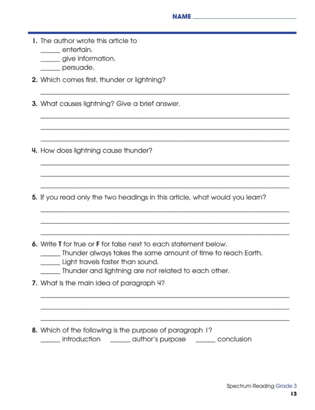 Spectrum Reading Workbook G3 .pdf | Books and Literature