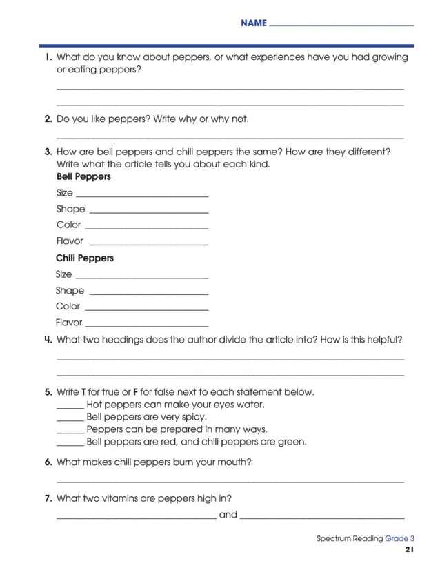 Spectrum Reading Workbook G3 .pdf | Books and Literature