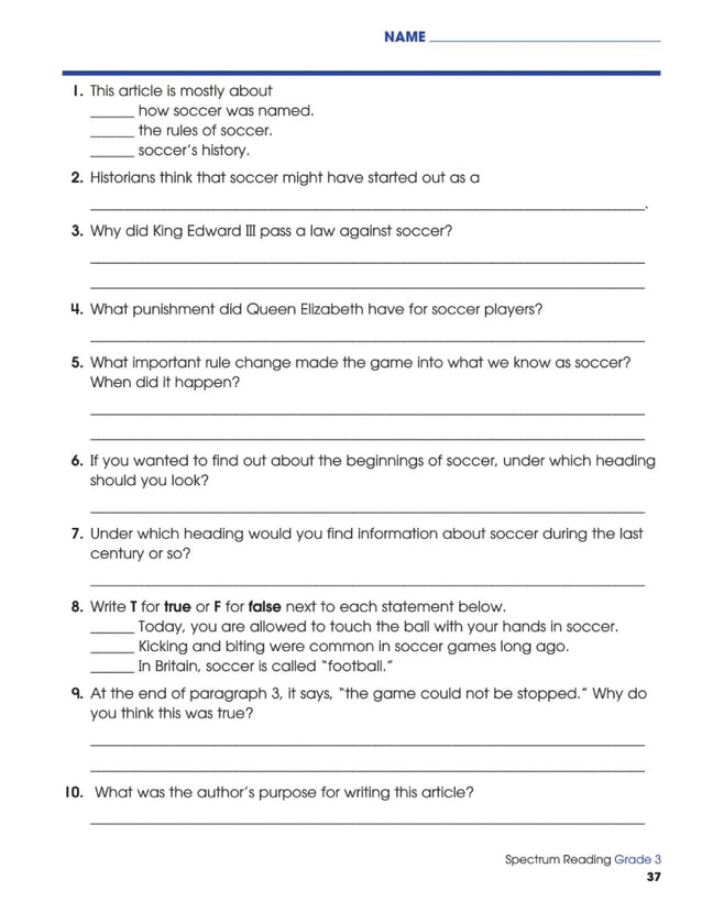 Spectrum Reading Workbook G3 .pdf | Books and Literature