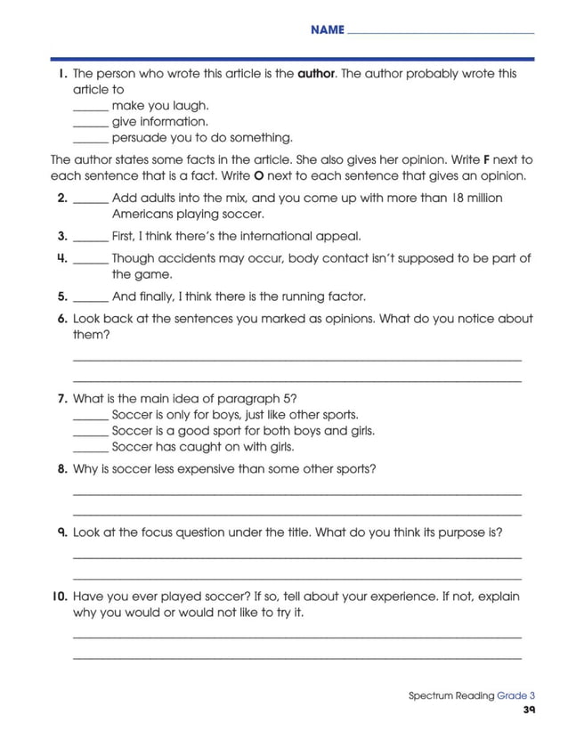 Spectrum Reading Workbook G3 .pdf | Books and Literature